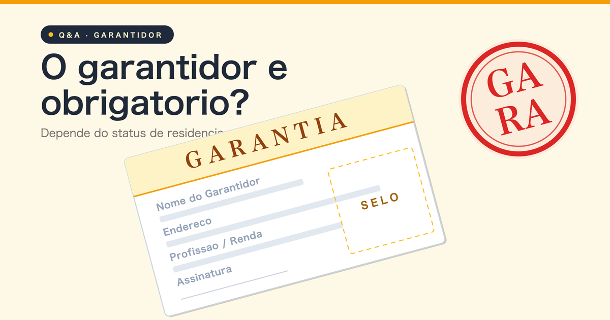 O garantidor e obrigatorio no pedido de visto japones? - Visa Q&A